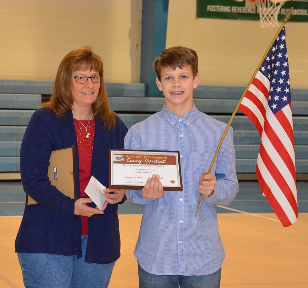 St. Veronica Students Win Knights Of Columbus Essay Contest
