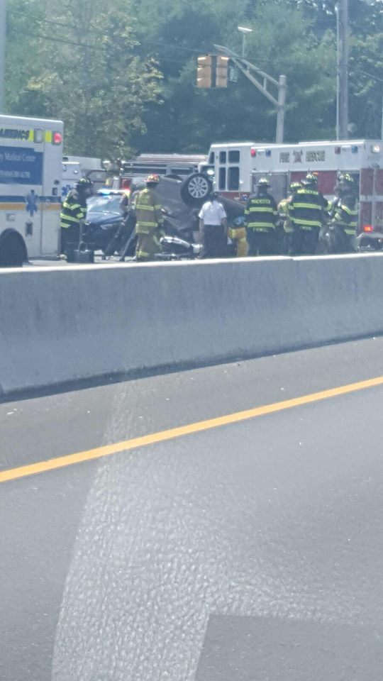 Overturned Vehicle On Route 37 Sends One To Hospital