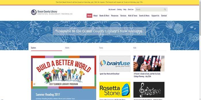 Ocean County Library Unveils New Website - Jersey Shore Online