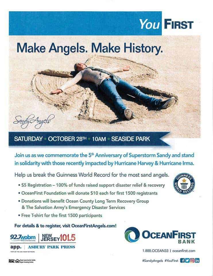 OceanFirst Sparks Sand Angel Challenge For Hurricane Relief