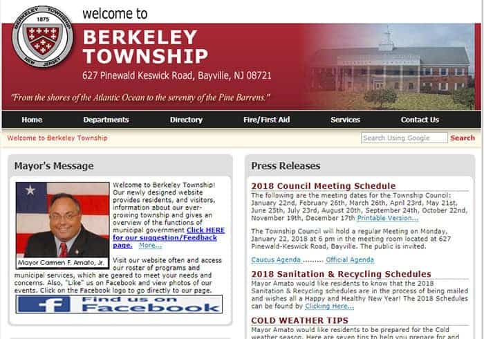 Berkeley Township To Launch New Website - Jersey Shore Online