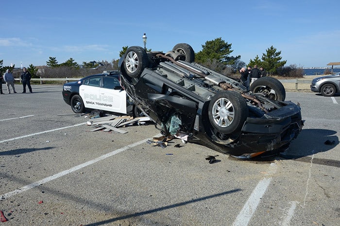 Car Flips On Police Cruiser In Brick - Jersey Shore Online