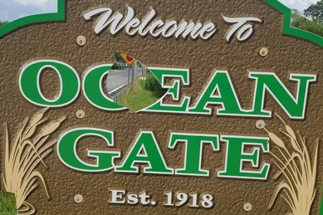 Ocean Gate Sign Deliberately Damaged - Jersey Shore Online