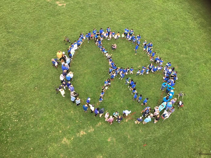 Local Residents Form Human Peace Sign - Jersey Shore Online