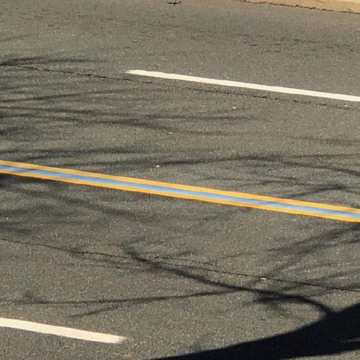 Ocean County Had To Paint Over Blue Line On Road Honoring Police ...