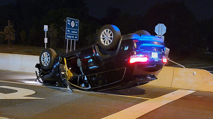 Drinking And Texting While Driving Results In Flipped Vehicle Crash ...