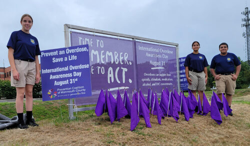 Purple Flags Honor Overdose Awareness Day - Jersey Shore Online