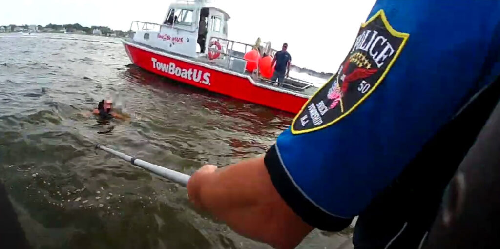 VIDEO: Police Rescue Woman After Wave Runner Accident - Jersey Shore Online