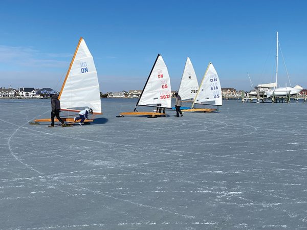 Ice Boaters Skate Across Frozen Barnegat Bay - Jersey Shore Online