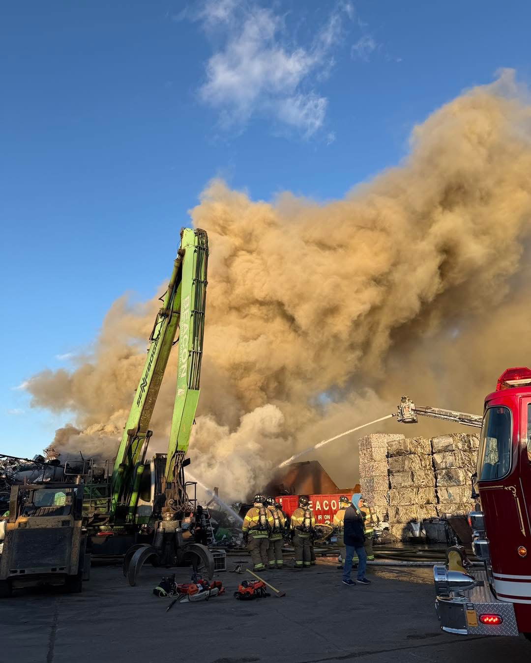 Fire Engulfs Scrap Yard In Freehold, Cause Under Probe - Jersey Shore ...